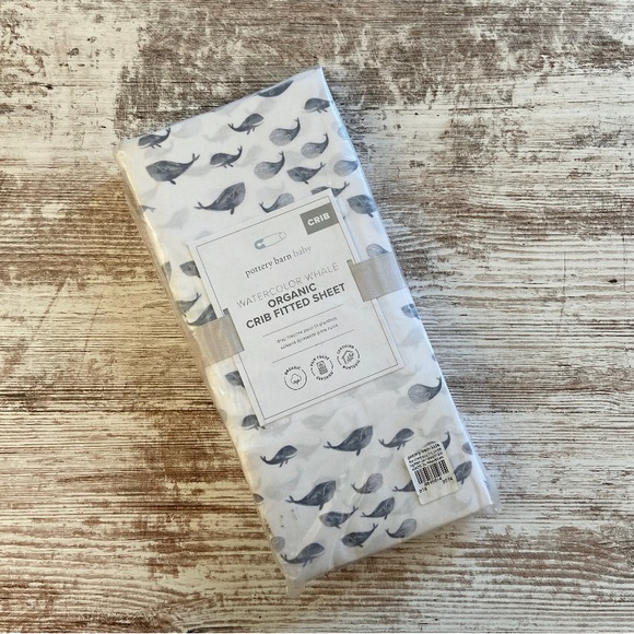 Pottery Barn | Other | Nwt Pottery Barn Baby Watercolor Whale Organic ...